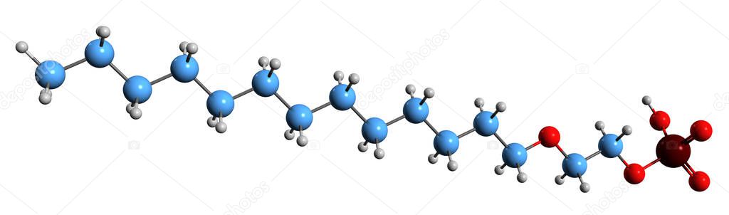 Imagen 3D de la fórmula esquelética de fosfato Trideceth-6 - estructura ...