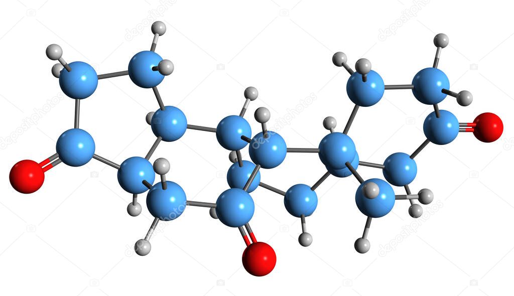 Imagen 3D de la fórmula esquelética de Adrenosterone - estructura ...