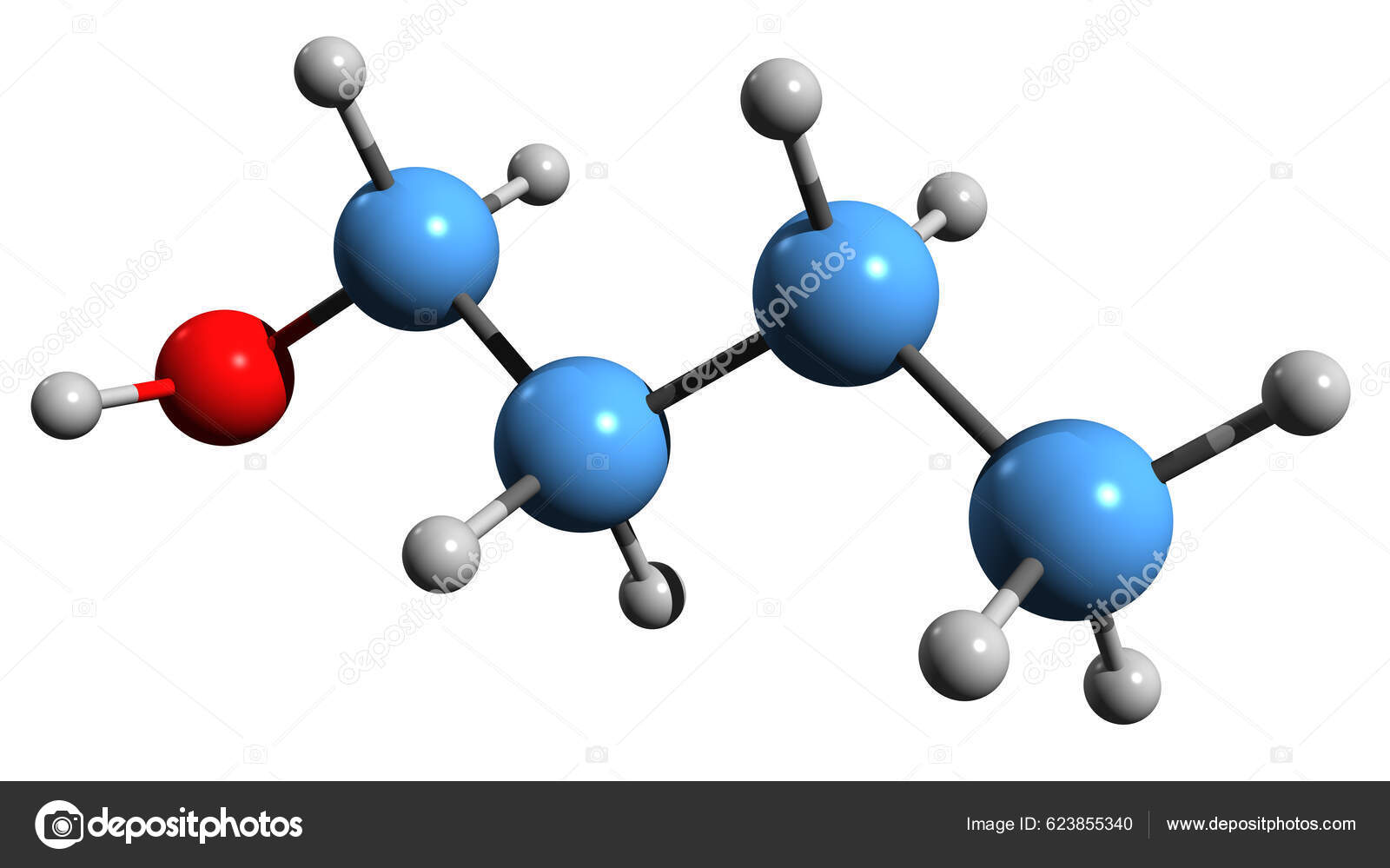 Image Butanol Skeletal Formula Molecular Chemical Structure Butyl ...