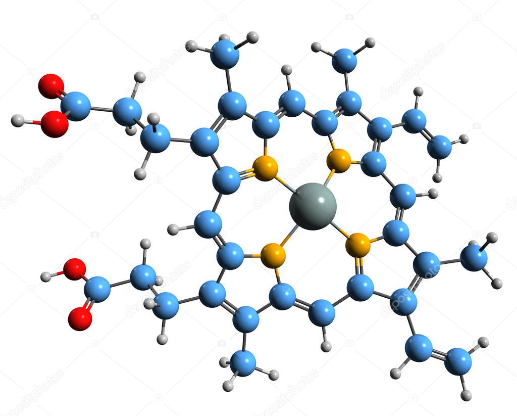 Imagen 3D de la fórmula esquelética del hemo B - estructura química ...
