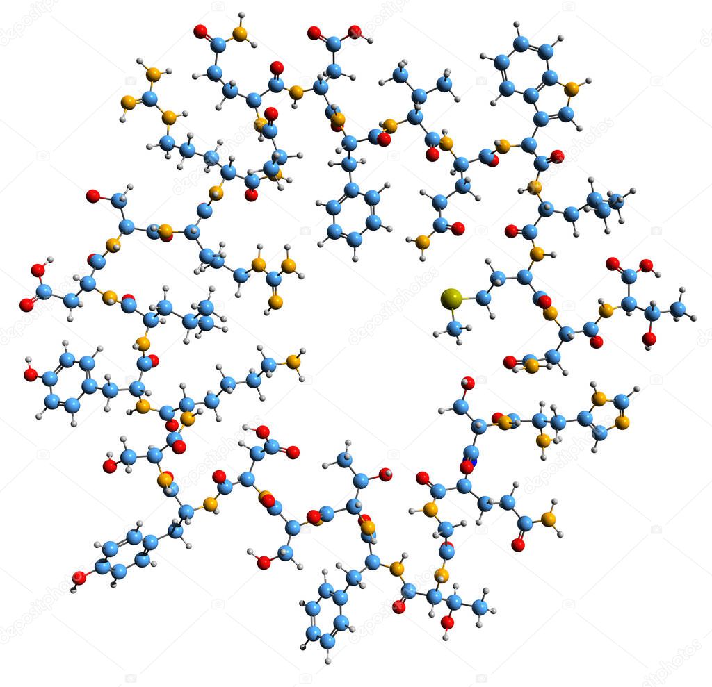 Imagen 3D de la f rmula esquel tica de Glucagon - estructura qu mica ...