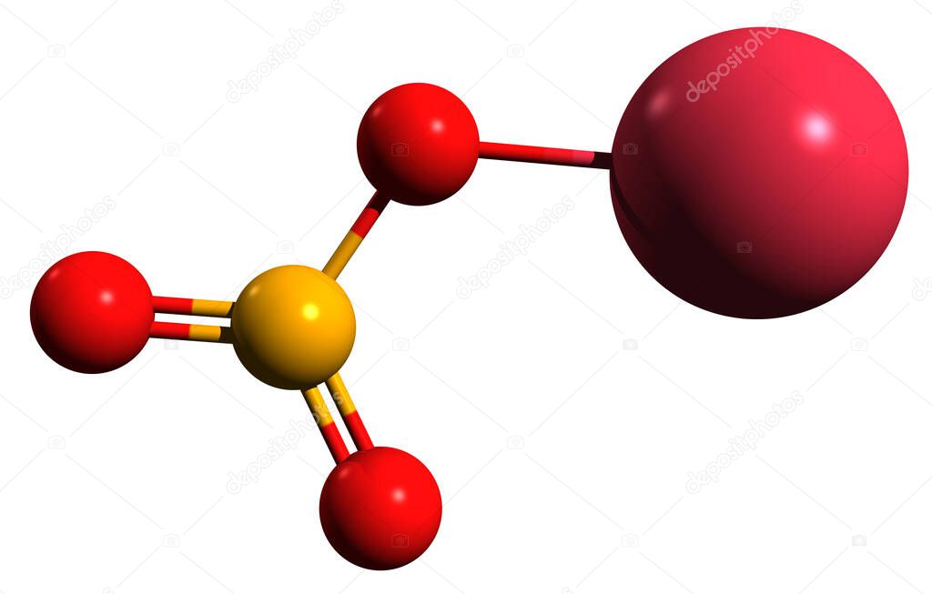 Imagen 3D de la fórmula esquelética de nitrato de sodio - estructura ...