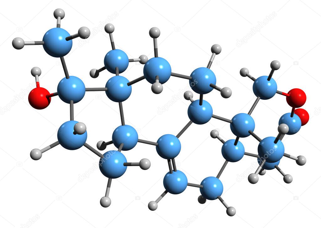 Imagen 3D de fórmula esquelética oxandrolona - estructura química ...