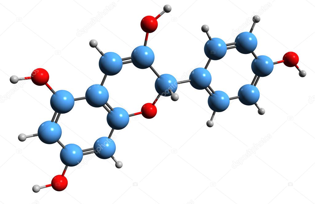 Imagen 3D de la fórmula esquelética de Pelargonidina - estructura ...