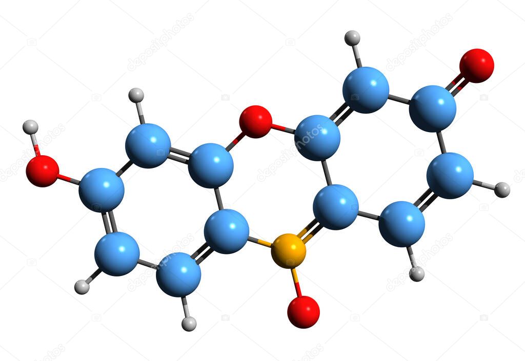 Imagen 3D de la fórmula esquelética de Resazurina - estructura química ...