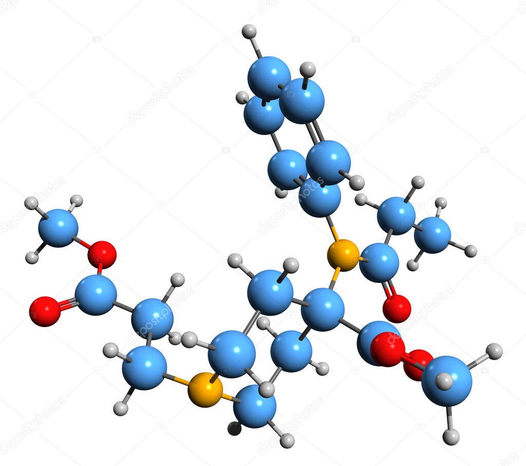 Imagen 3D de la fórmula esquelética de Remifentanil - estructura ...