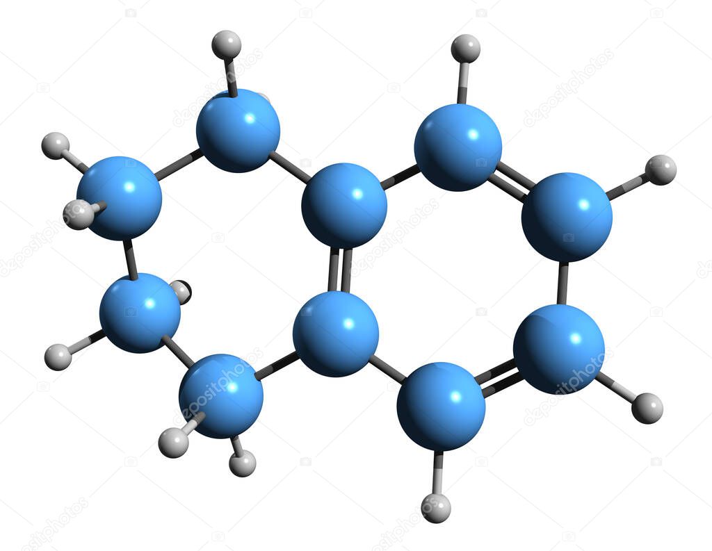 Imagen 3D de la fórmula esquelética de Tetralina - estructura química ...