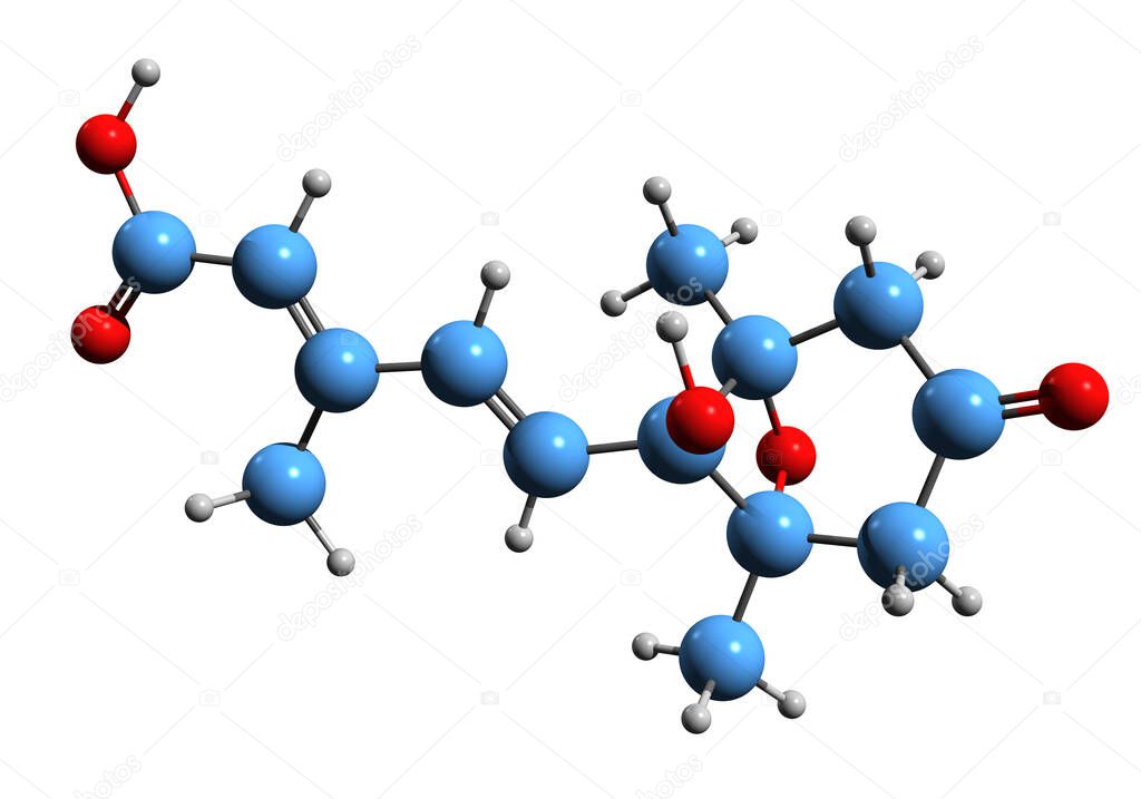 Imagen 3D de la fórmula esquelética de ácido fásico: estructura química ...
