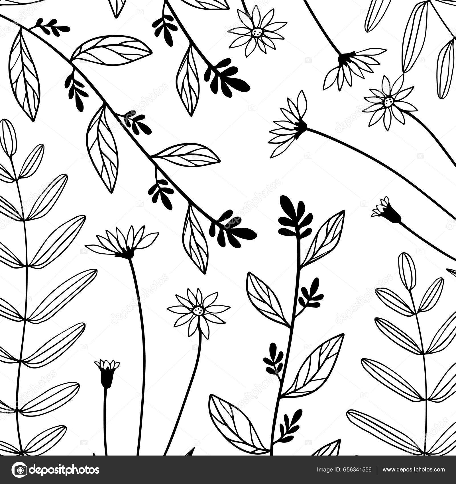 Floral Leaves Pattern Background Stock Vector by ©KENTA111 656341556