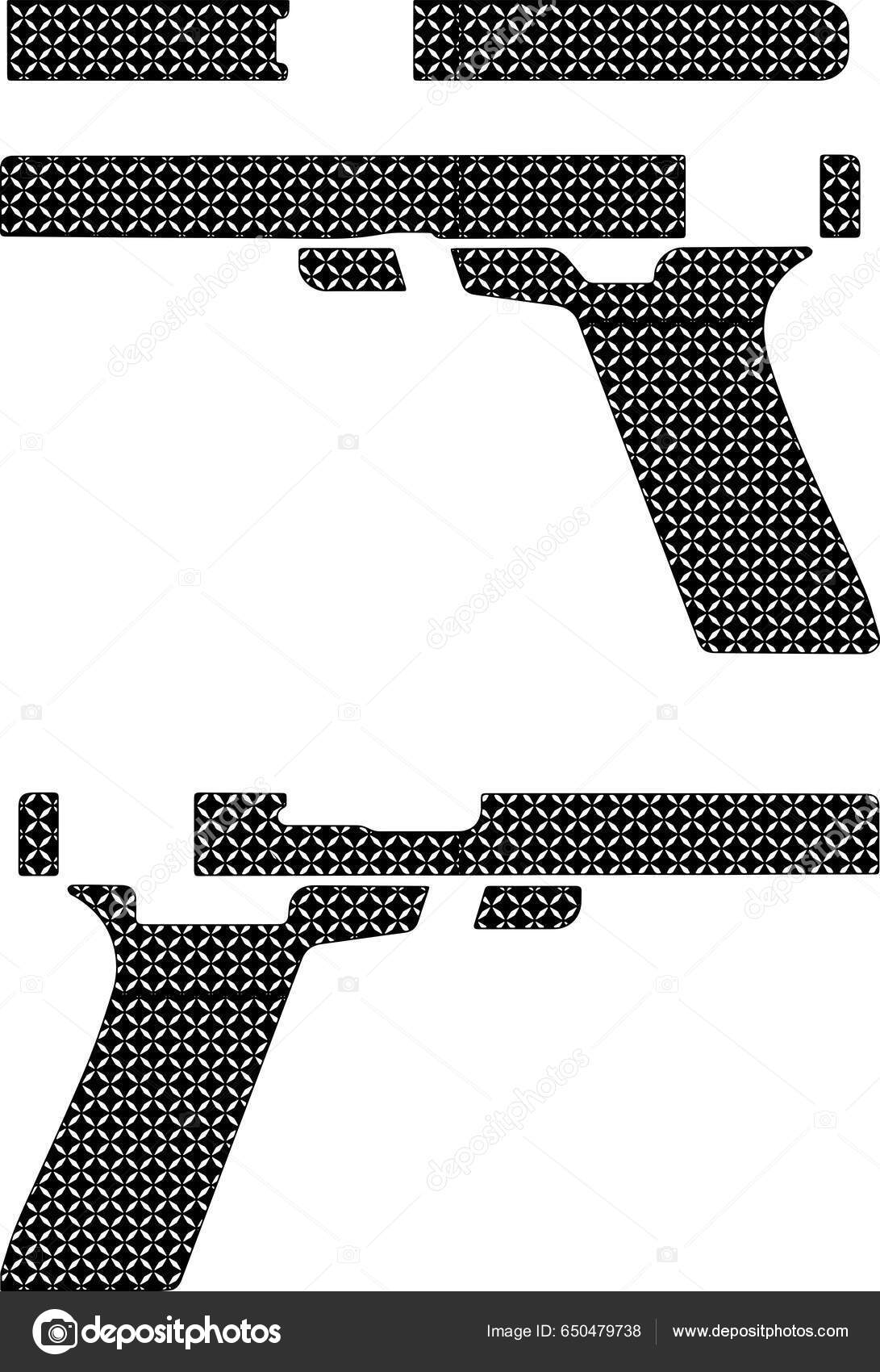 Glock Ar15 Gun Svg Template Vector File Laser Engraving Cnc Stock ...