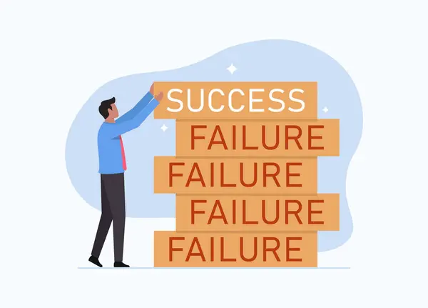Overcoming failures imágenes de stock de arte vectorial | Depositphotos