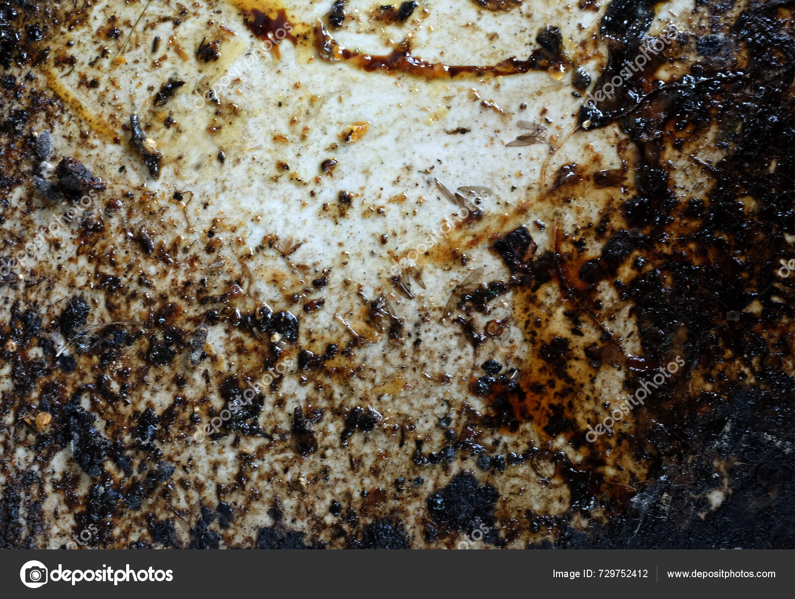 Oil Stains Tile Floor Black Mark Resembling Large Flower Appeared ...