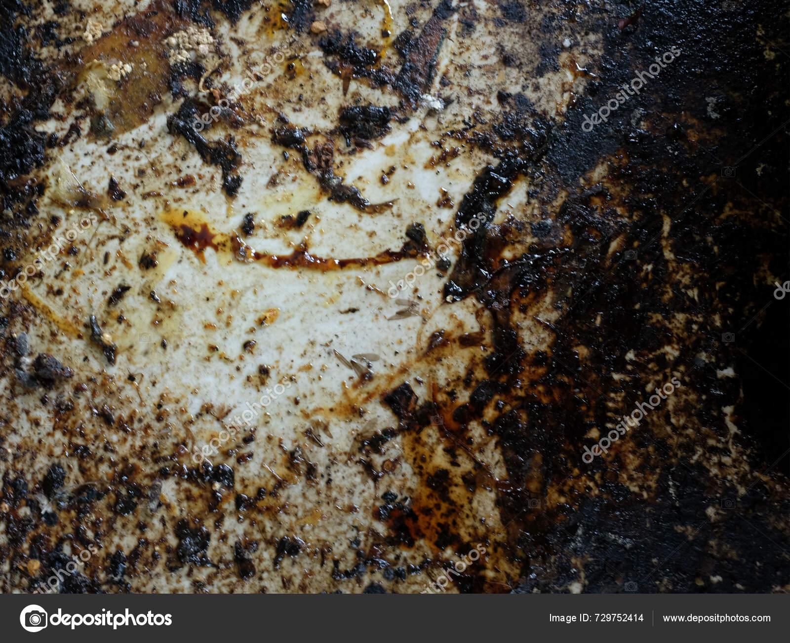 Oil Stains Tile Floor Black Mark Resembling Large Flower Appeared ...