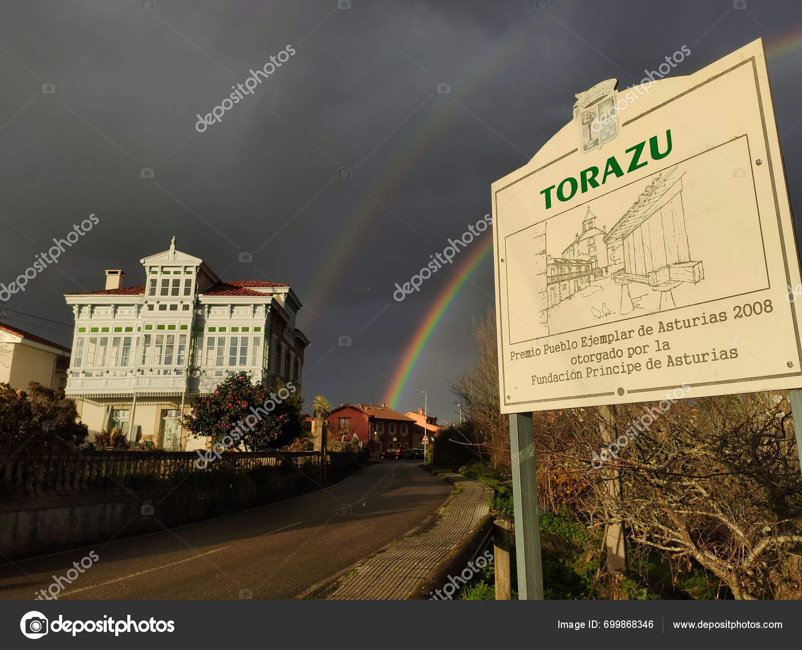 Torazo Village Named One Most Beautiful Villages Spain — Stock ...