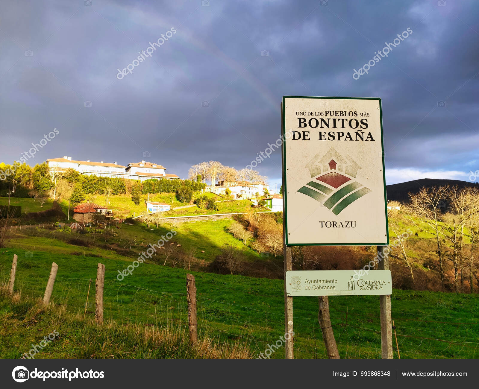 Torazo Village Named One Most Beautiful Villages Spain — Stock ...