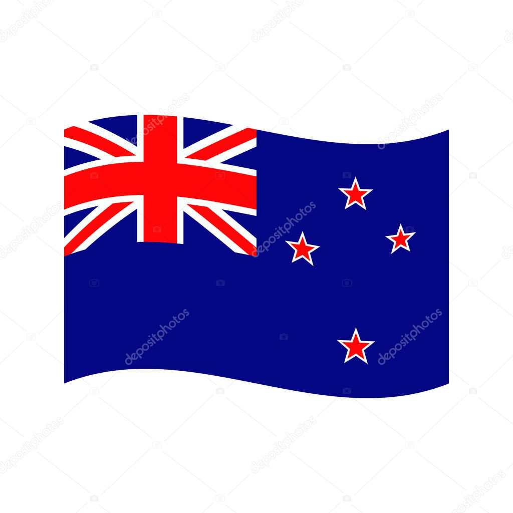 Signo de bandera de Nueva Zelanda. Polinesia y Oceanía. Día de Waitangi ...
