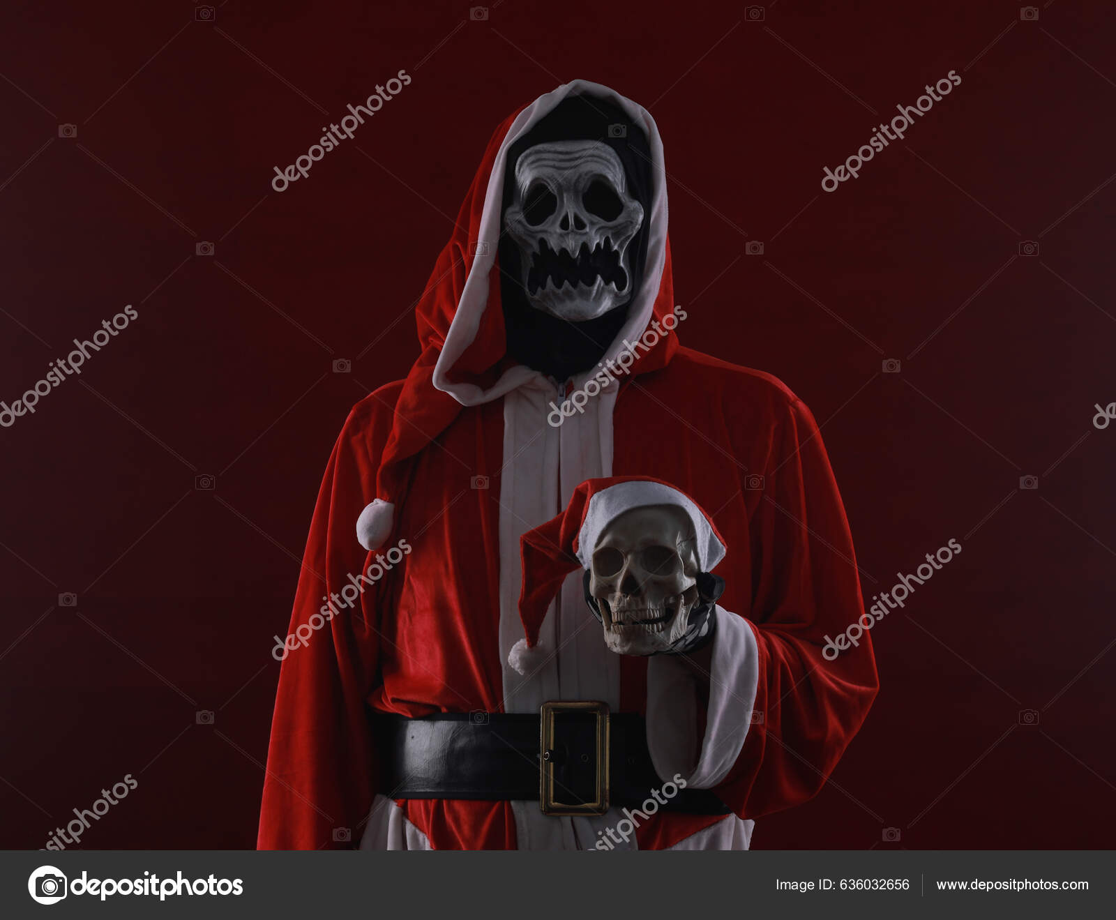 Santa Claus Devil Red Background Stock Photo by ©serikbaib 636032656