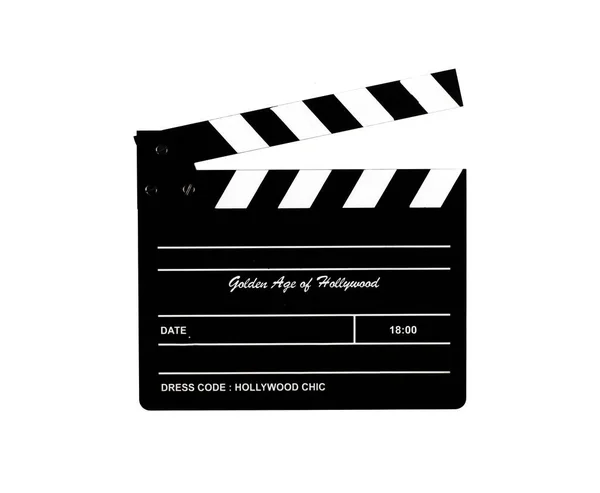 Two Movie Clappers Isolated White Background — Stock Photo © serikbaib ...