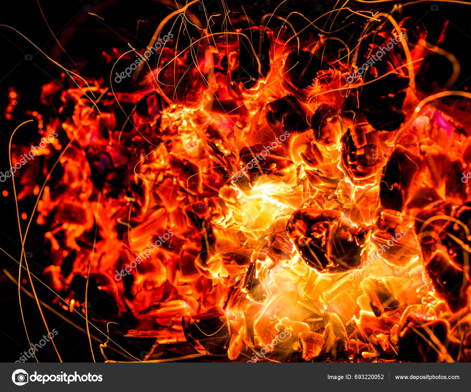 Background Texture Hellish Red Fire — Stock Photo © serikbaib #693220052