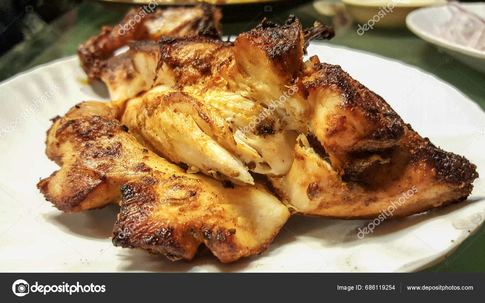 Yummy Grilled Chicken Tikka Chest Piece Mostly Eat India Pakistan ...
