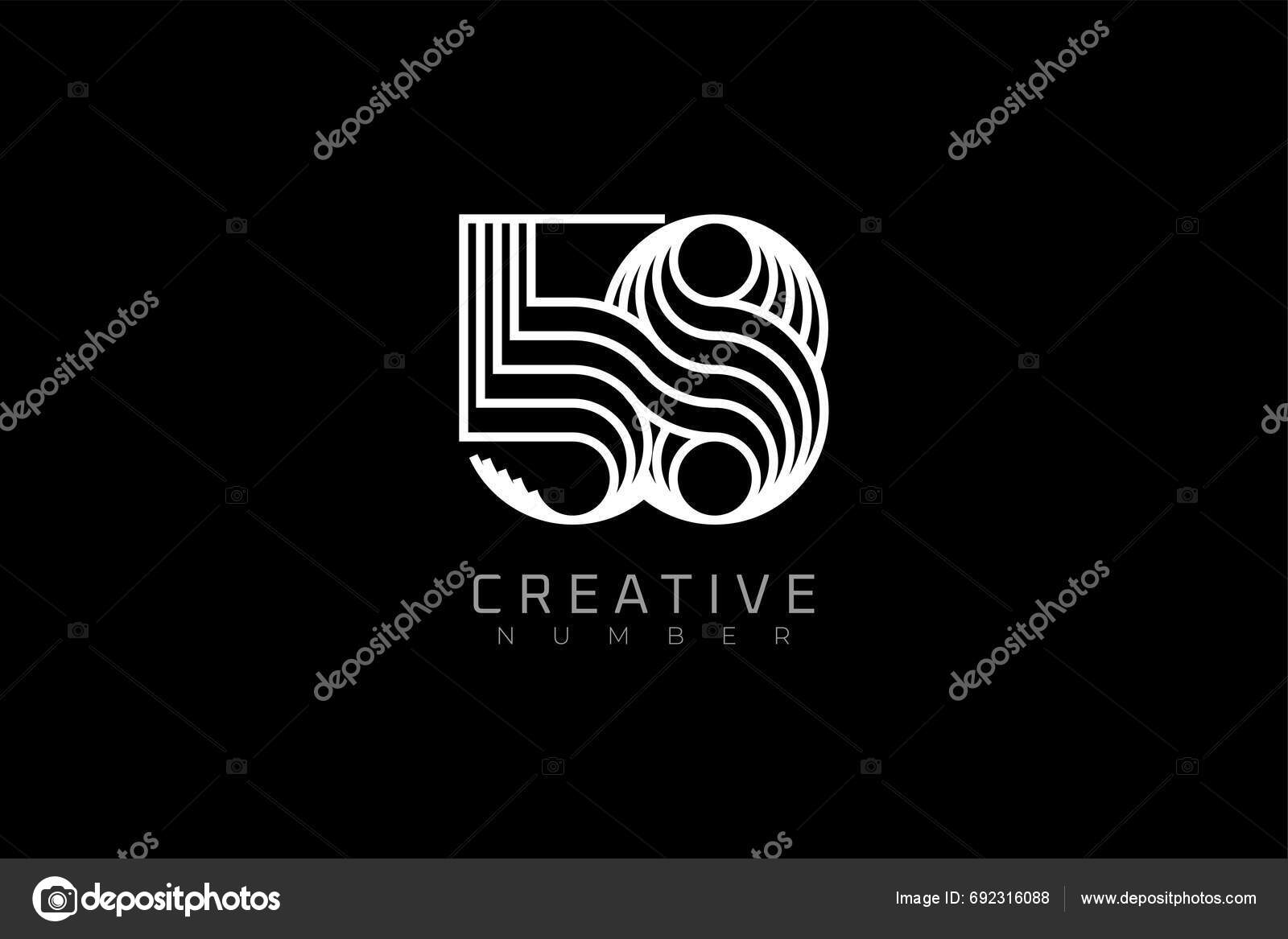 Number Logo Modern Creative Number Multi Line Style Usable Brand Stock ...