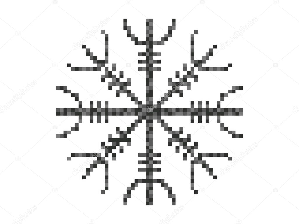 Timón de asombro o timón de terror en estilo píxel. Timón pixelado de ...