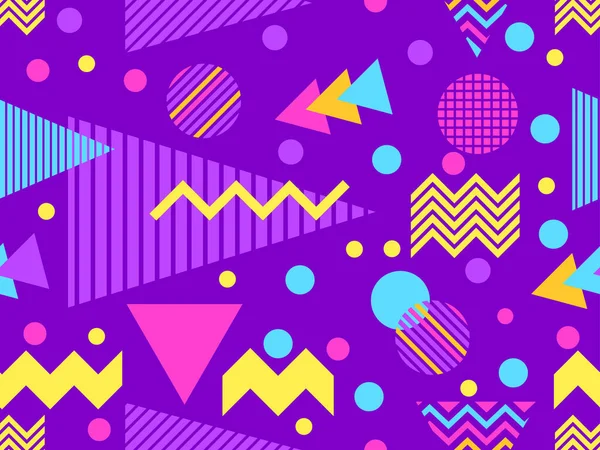 Memphis Seamless Pattern Geometric Shapes 80S Style Colorful Geometric ...