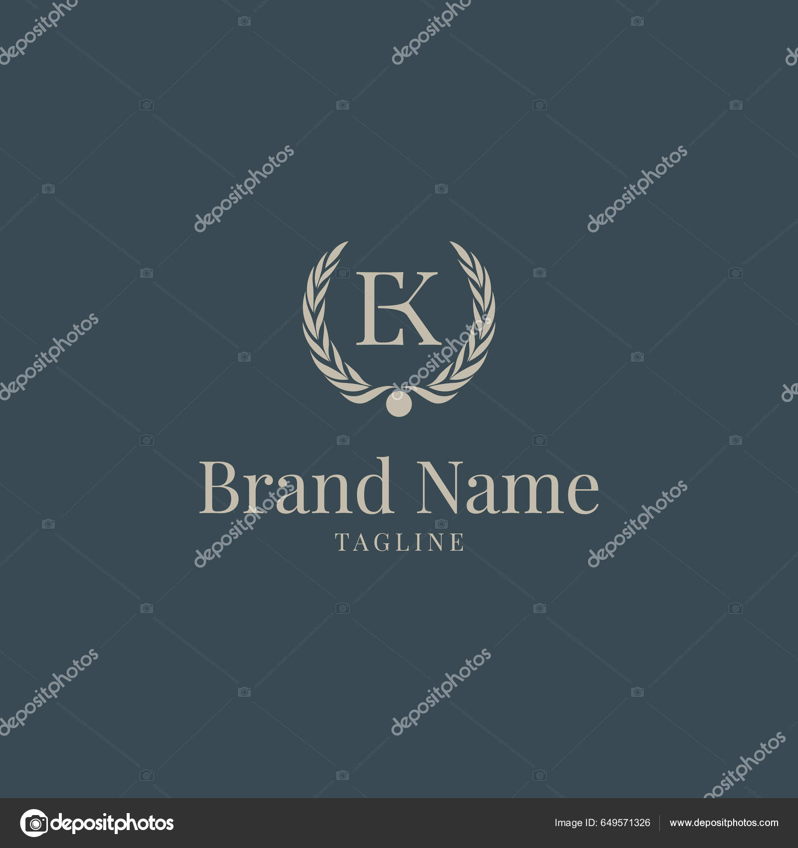 Letter Initial Royal Template Elegant Crown Logo Vector — Stock Photo ...