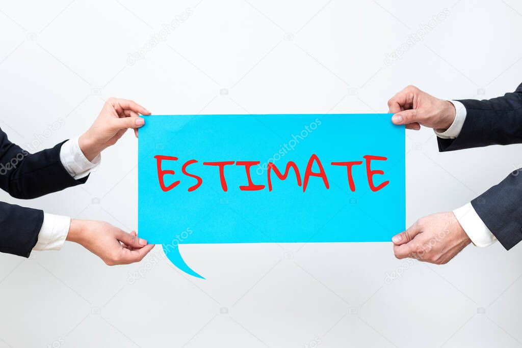 Conceptual caption Estimar, Visión general del negocio calcular o ...