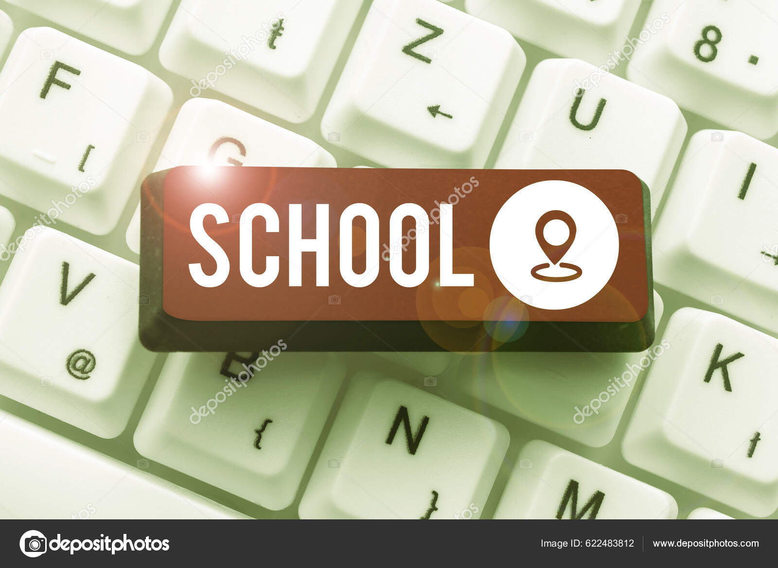 Letrero Escritura Mano Escuela Word Escrito Diseñado Para Proporcionar ...