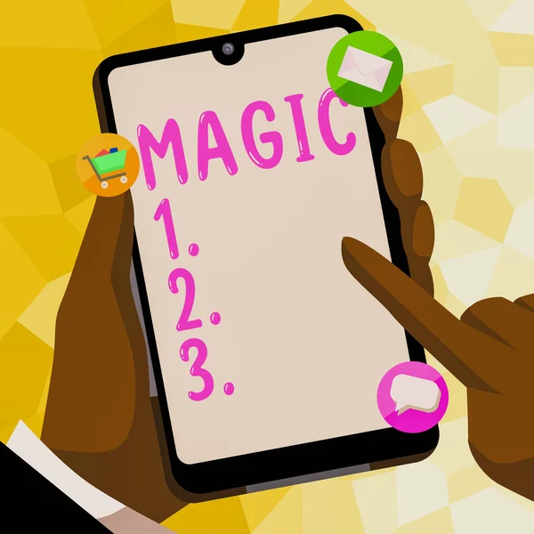 Text sign showing Magic, Business concept power of influencing events ...