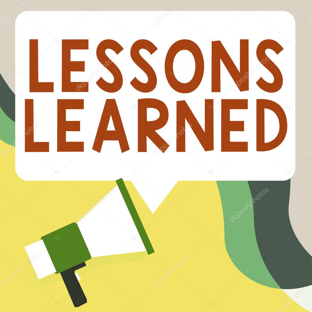 Texto que presenta Lecciones aprendidas, Concepto que significa ...