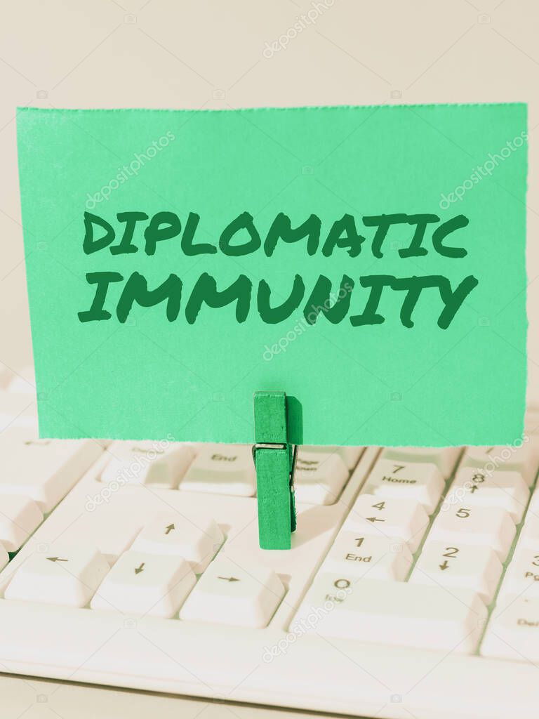 Inspiración mostrando signo Inmunidad Diplomática, Ley Conceptual de ...