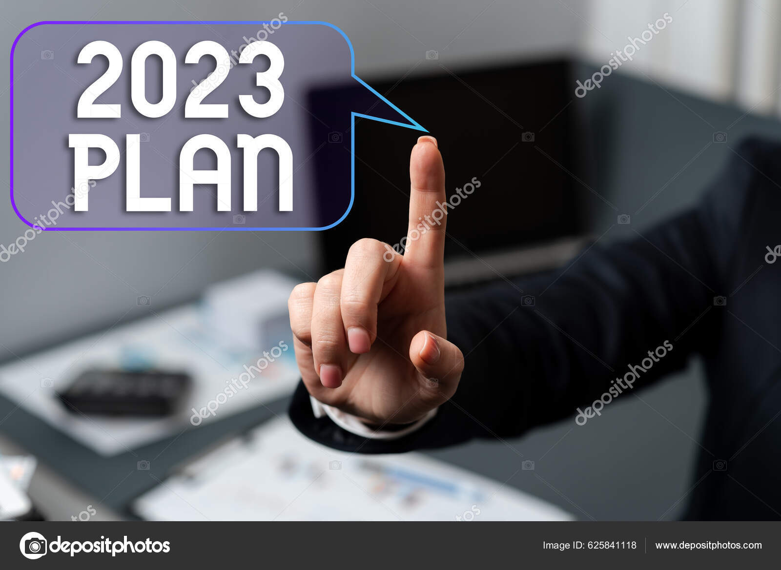 Conceptual Display 2023 Plan Word Written Setting Your Goals Plans ...