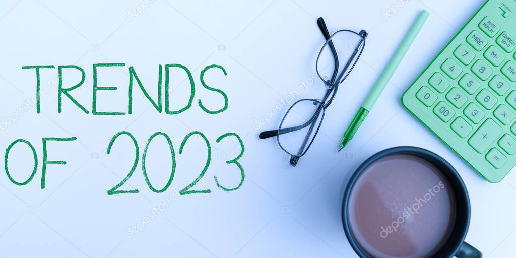 Leyenda de texto que presenta Tendencias de 2023, Concepto que ...