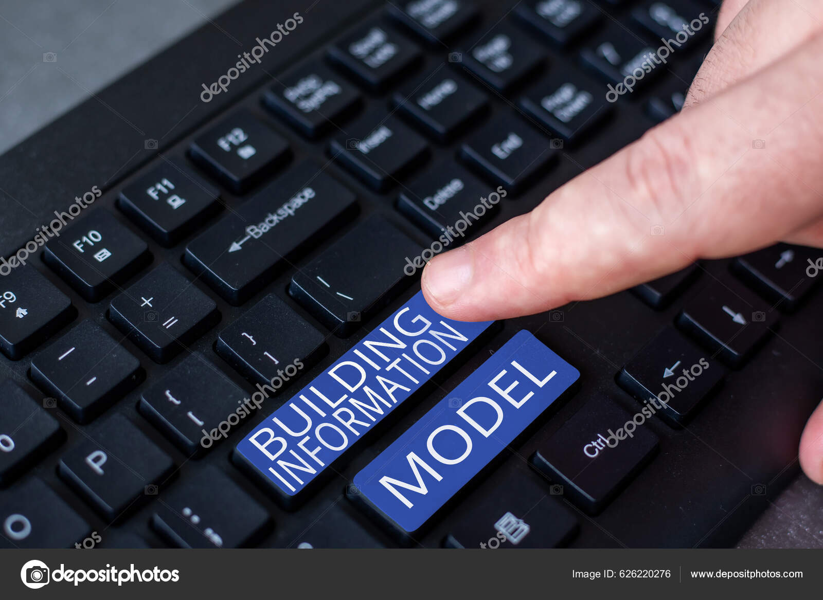 Text Caption Presenting Building Information Model Word Process Adding ...