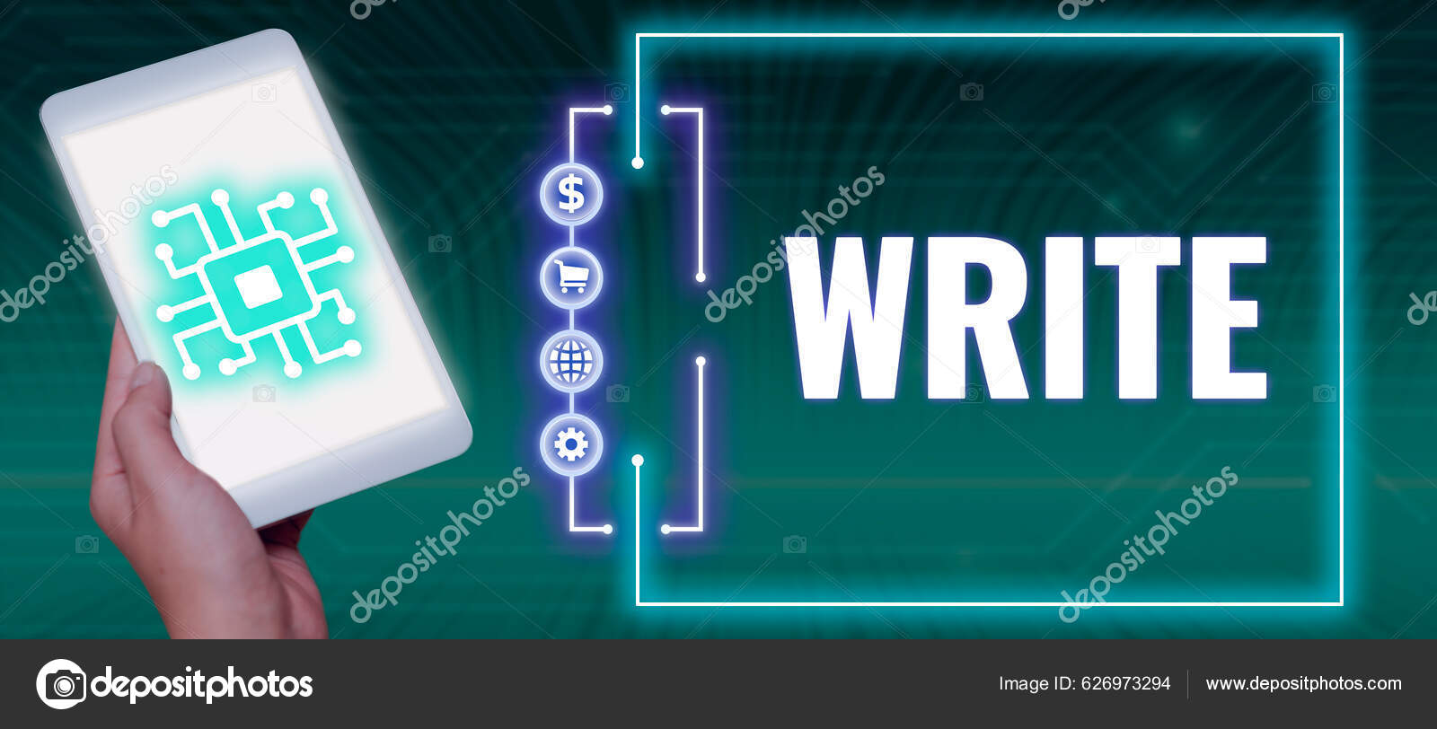 Hand Writing Sign Write Concept Meaning Mark Letters Words Symbols ...