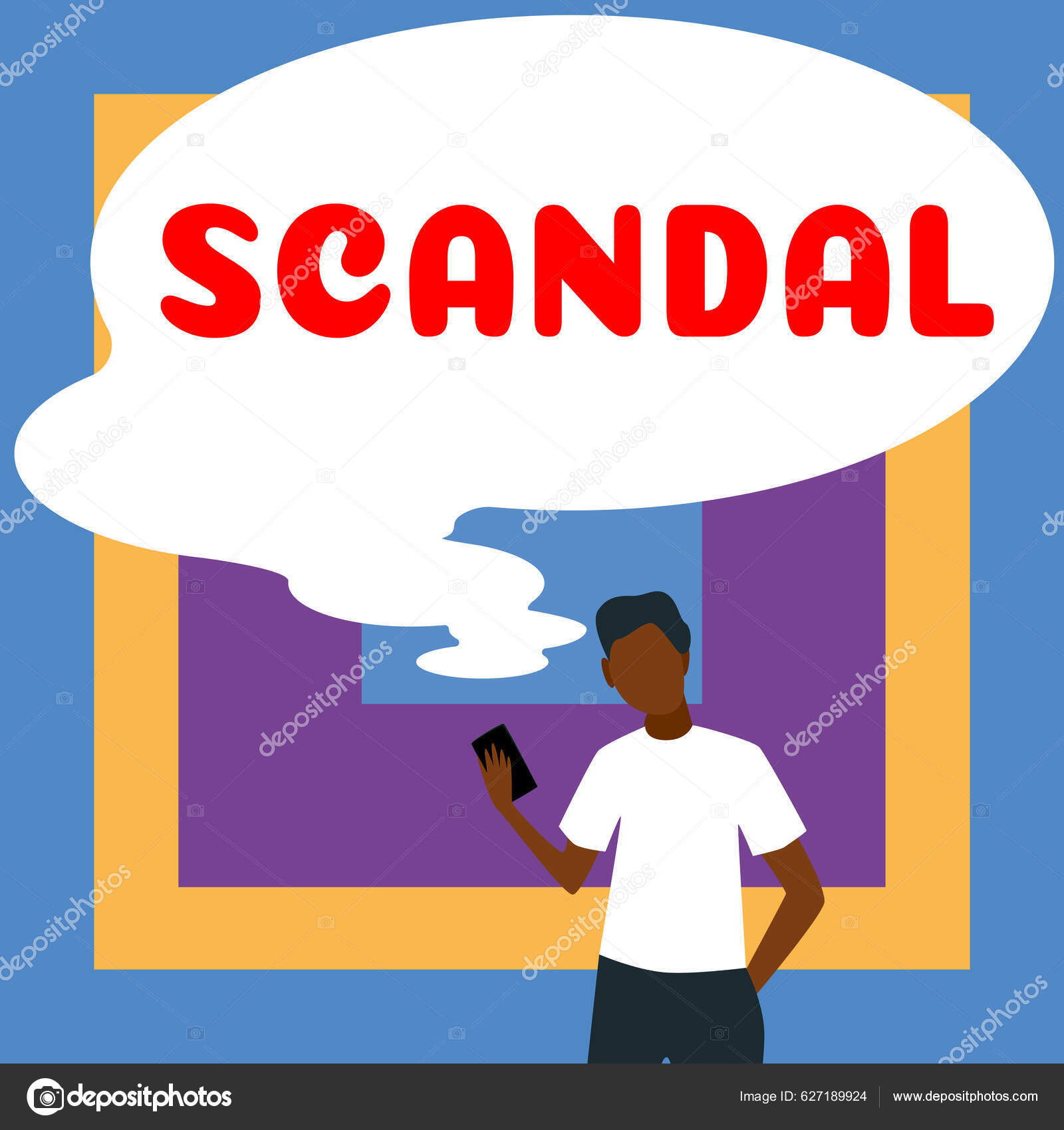 Text Caption Presenting Scandal Word Written Action Event Regarded ...