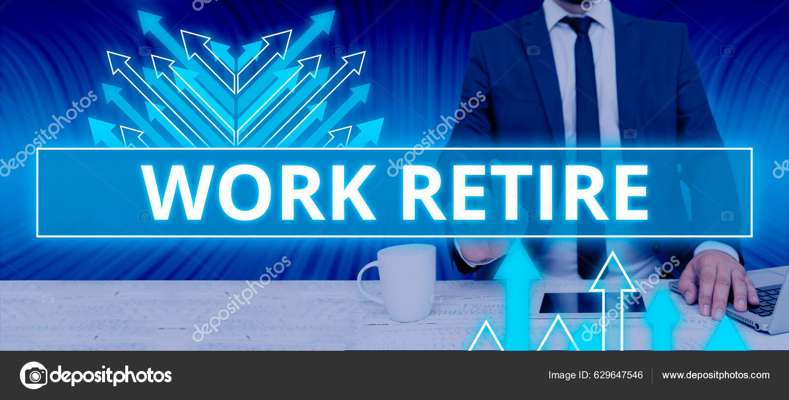 Sign Displaying Work Retire Word Carrying Working Getting Pension ...