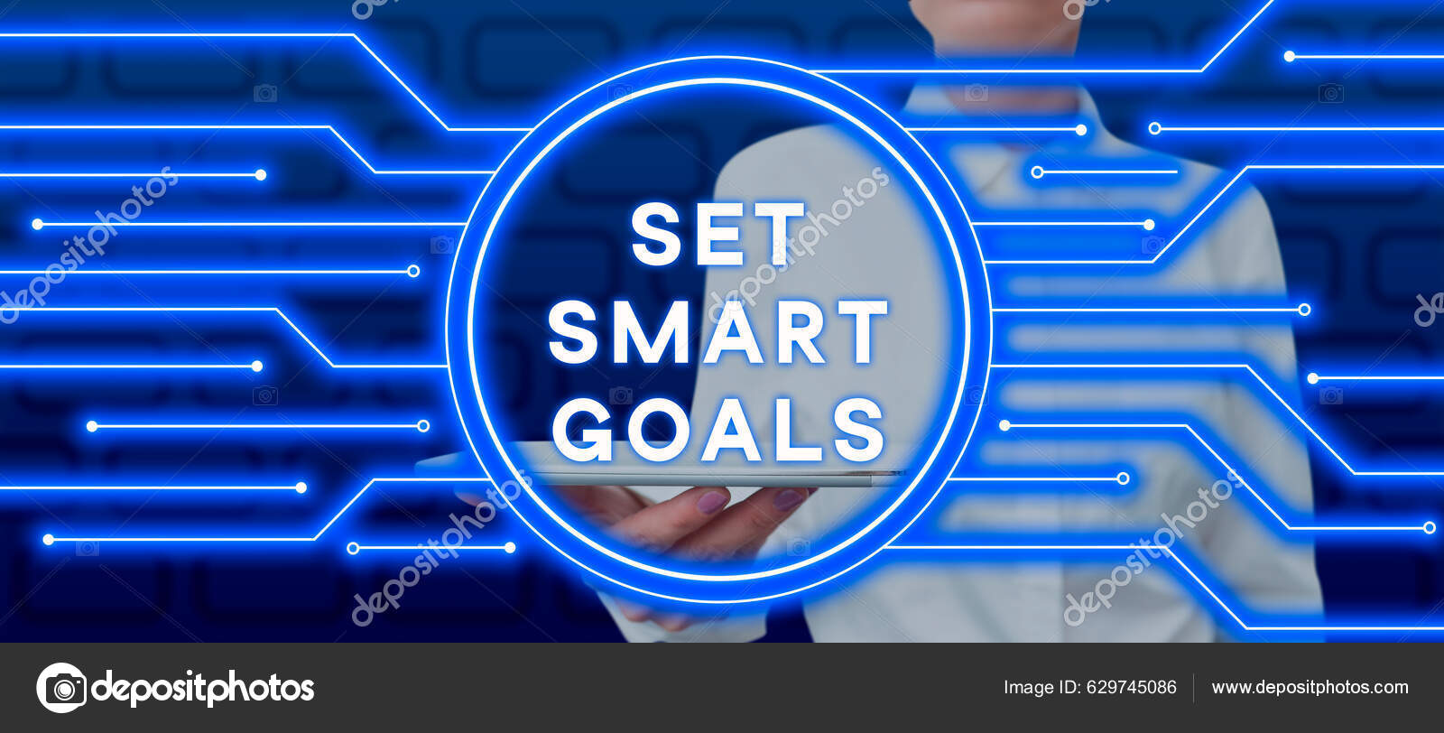 Gambaran Konseptual Atur Sasaran Cerdas Foto Konseptual Mendirikan ...