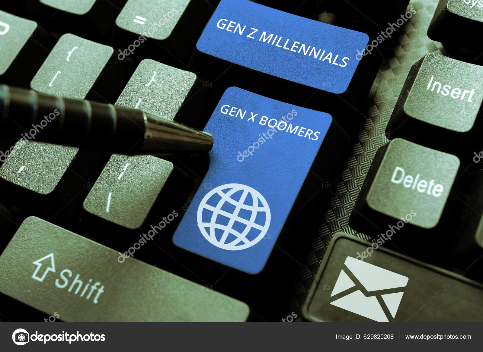 Text Caption Presenting Gen Millennials Gen Boomers Word Generational ...