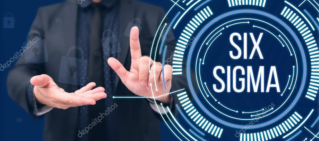 Pantalla conceptual Six Sigma, Concepto que significa técnicas de ...