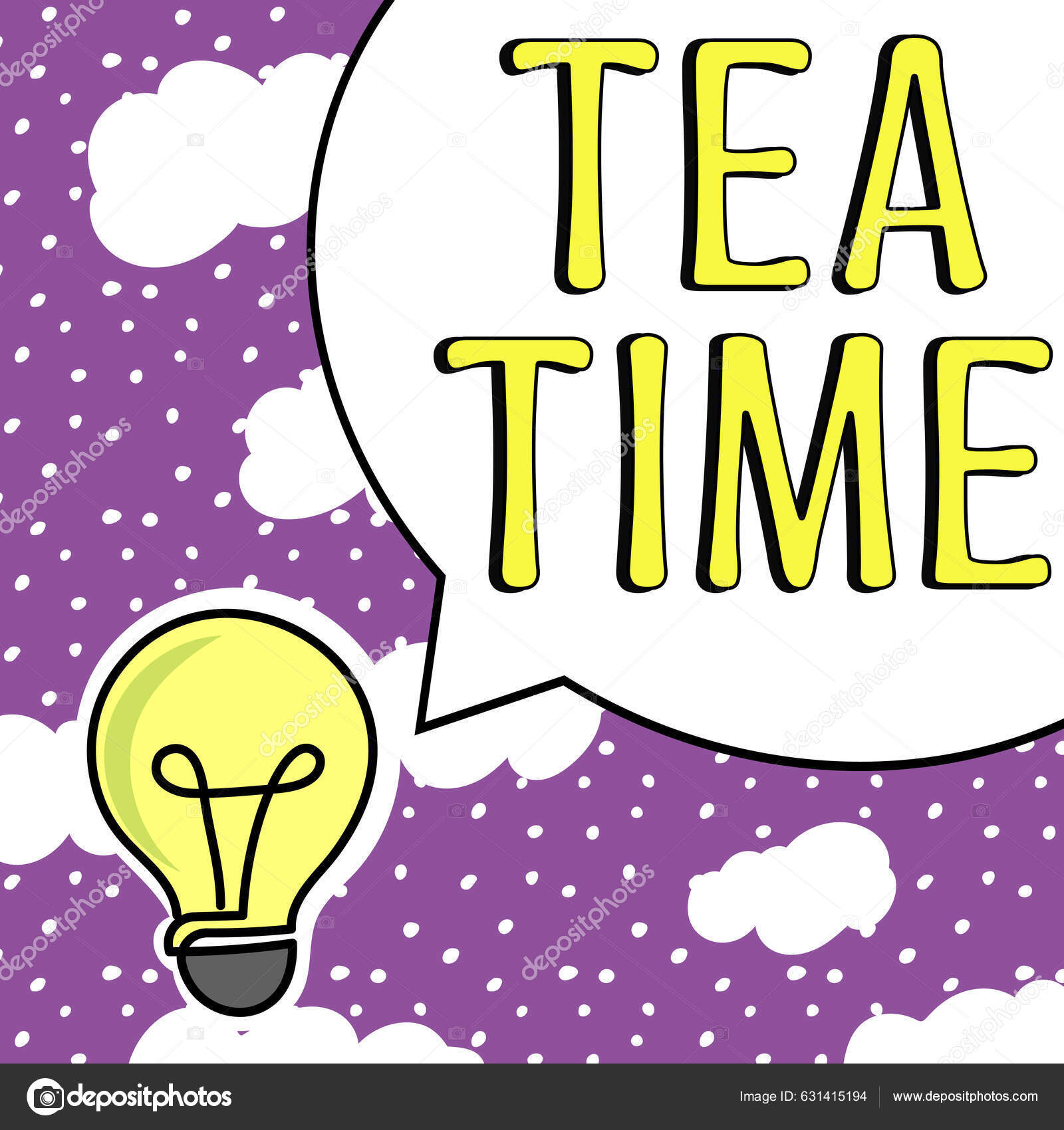 Conceptual Caption Tea Time Word Written Time Afternoon Some People ...