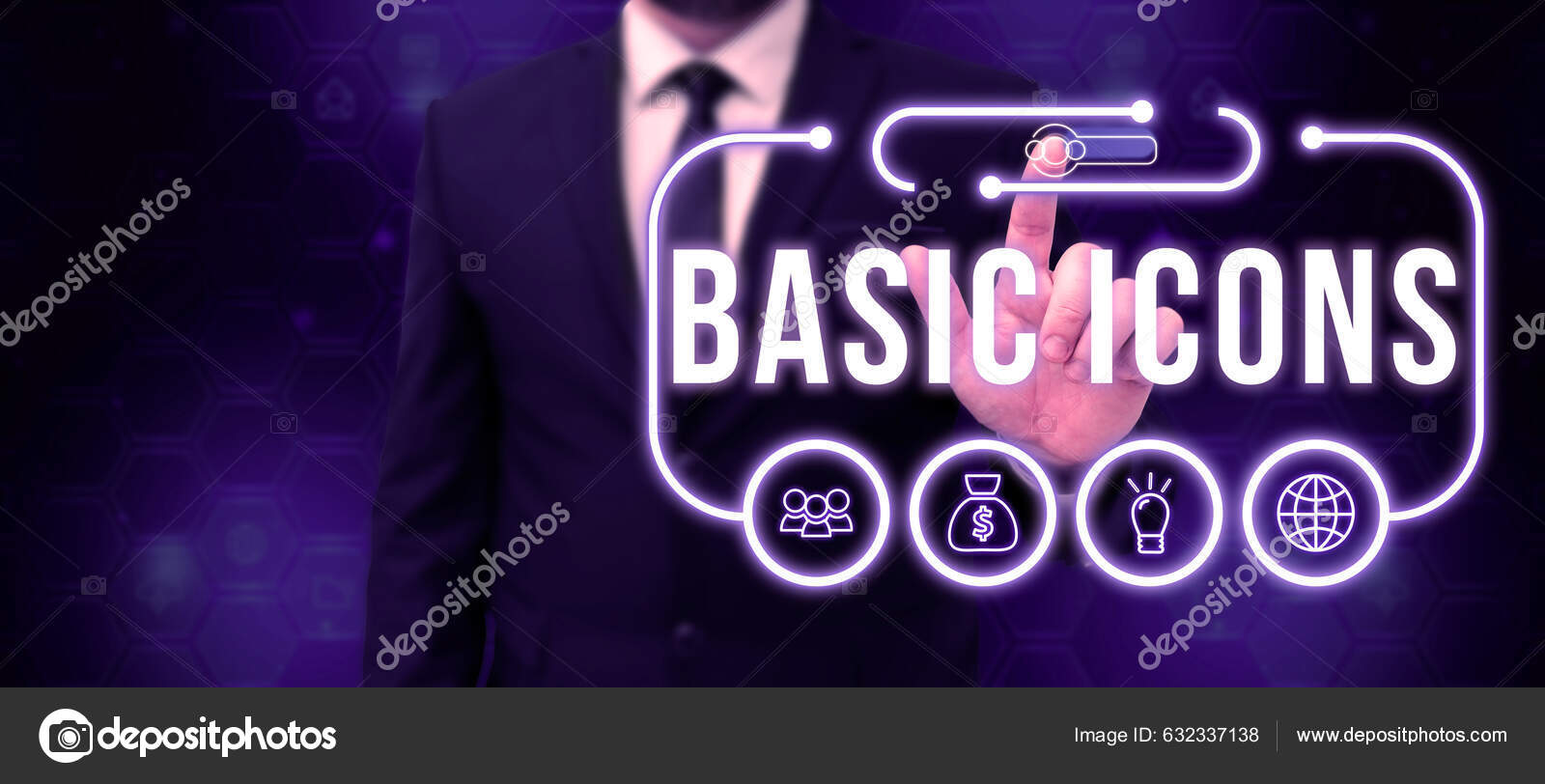 Inspiración Que Muestra Signos Iconos Básicos Concepto Que Significa ...