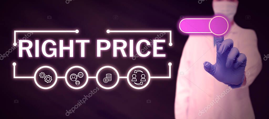 Inspiración mostrando signo de precio correcto, Negocios mostrar la ...