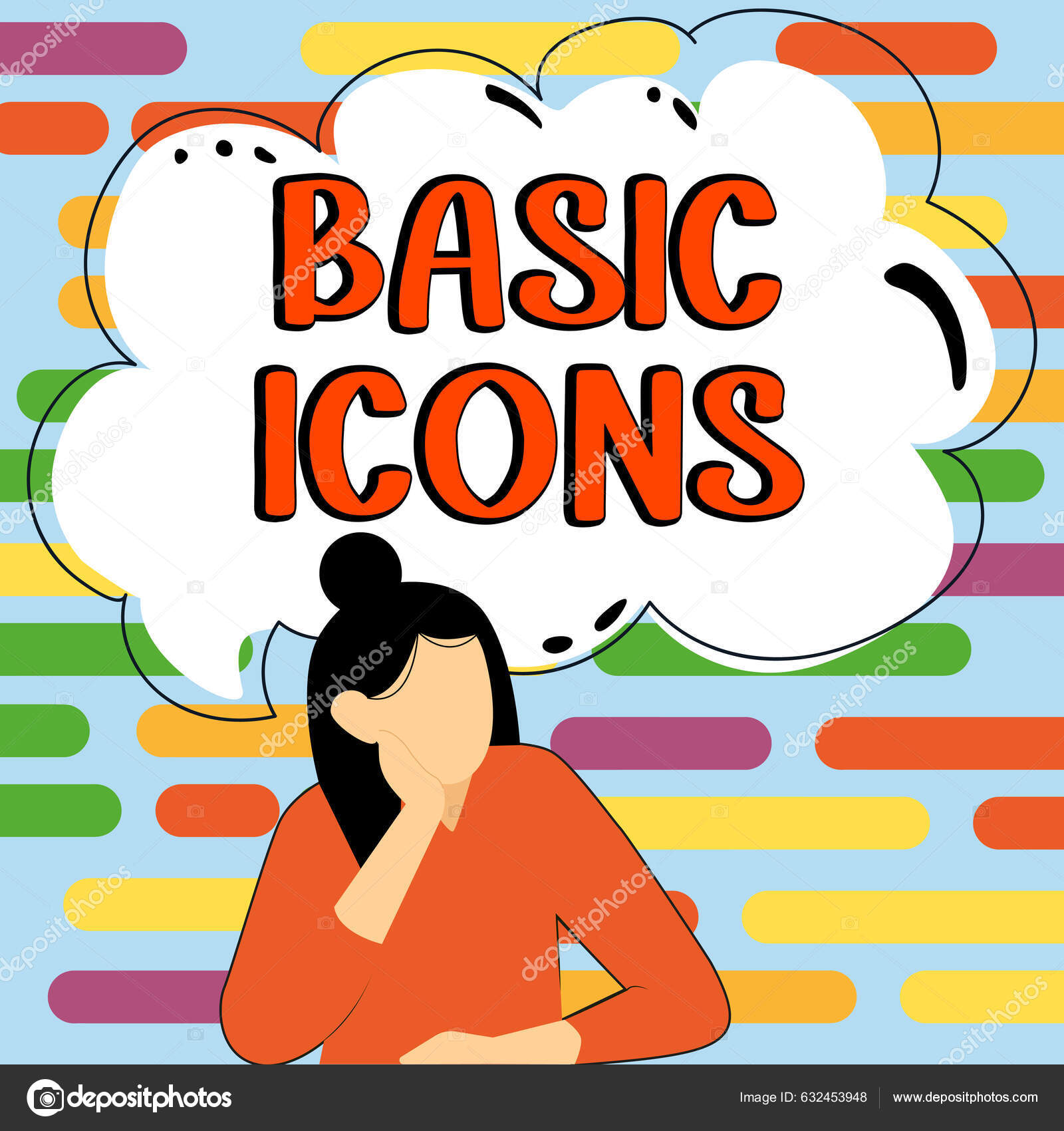 Text Sign Showing Basic Icons Word Written Pictogram Ideogram Displayed ...