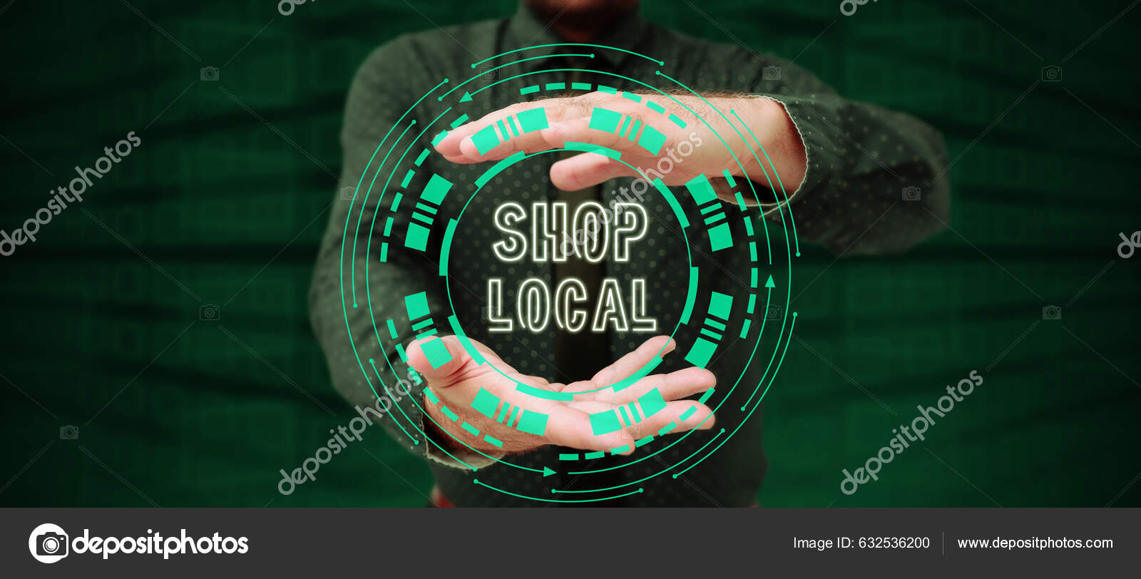Text Caption Presenting Shop Local Word Preference Buy Locally Produced ...