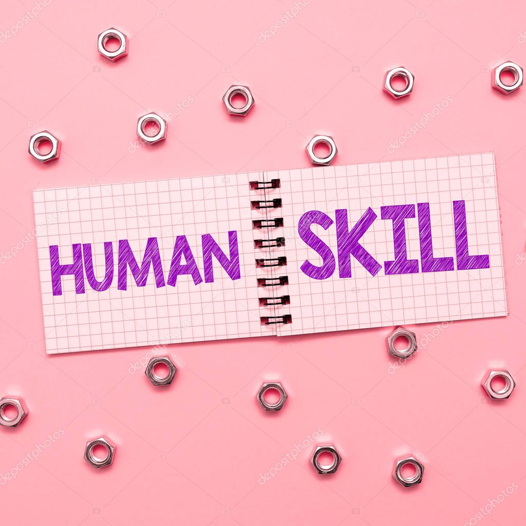 Inspiración mostrando signo Habilidad Humana, Concepto significado ...