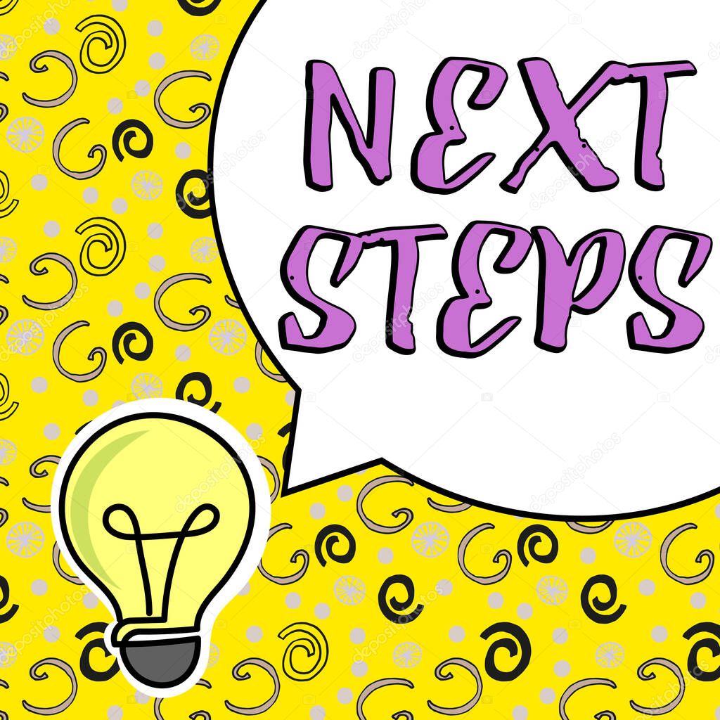 Escribir mostrando texto Pr ximos pasos, Concepto que significa n mero ...