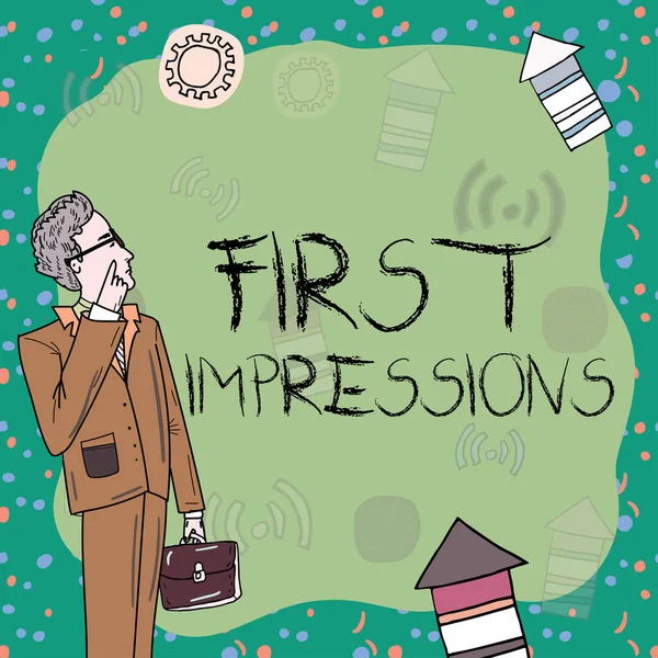 First Impressions Business Cartoon